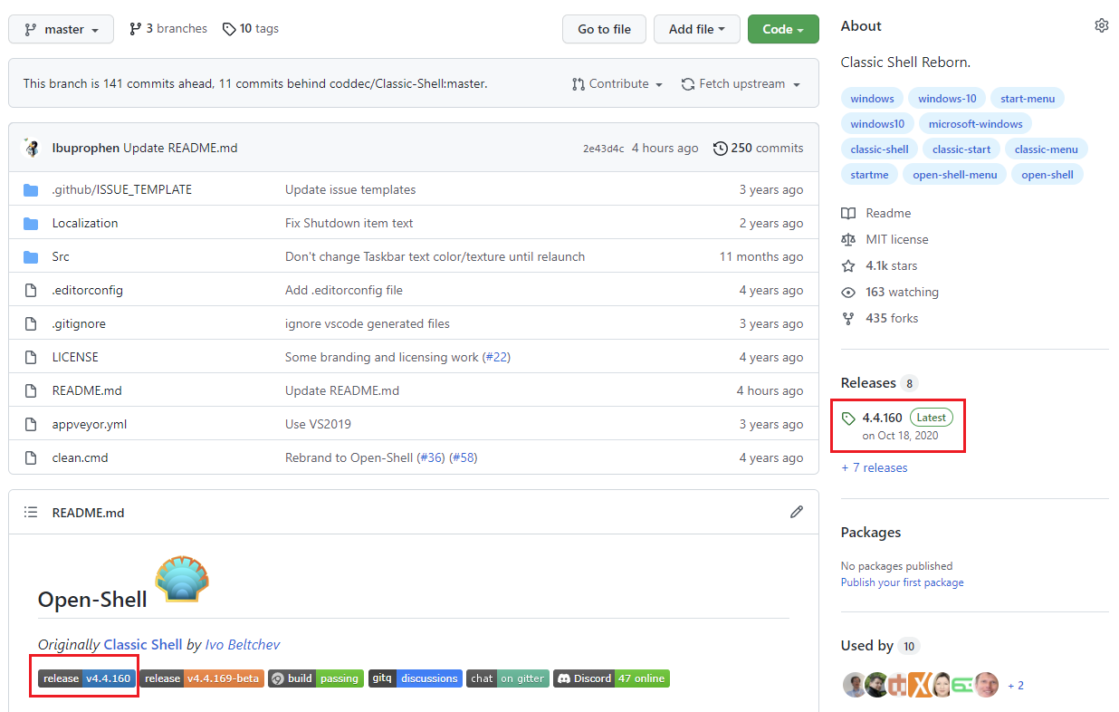 What happened to release 4.4.160?? · Issue #1017 · Open-Shell/Open ...