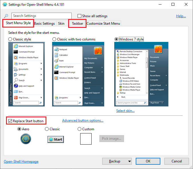 Options to independently disable features, e.g. the Custom Taskbar and Menu? · Issue #1240 ...
