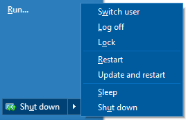Installs updates on reboot regardless of general behavior setting ...