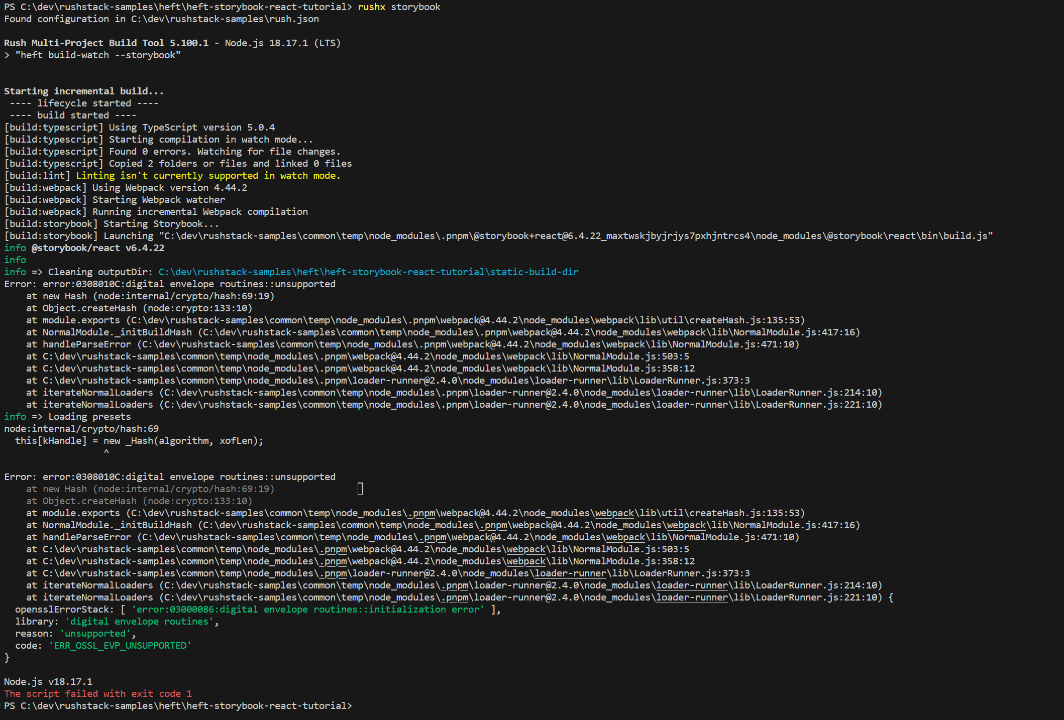 Heft Heft Storybook Plugin Heft Storybook Stopped Working After Upgrading Node To V18 · Issue