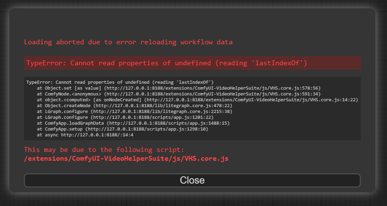 Weird Error With Vhs Extension · Issue 1868 · Comfyanonymouscomfyui · Github 