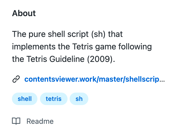 Add "bash" to the topics · Issue #98 · ContentsViewer/shtris · GitHub
