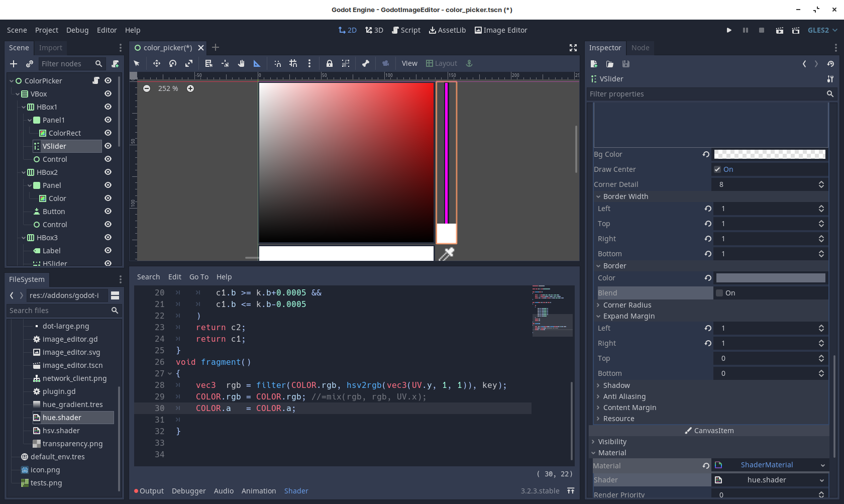 Shaders don't seem to be working correctly in gles2 · Issue #43871 · godotengine/godot · GitHub