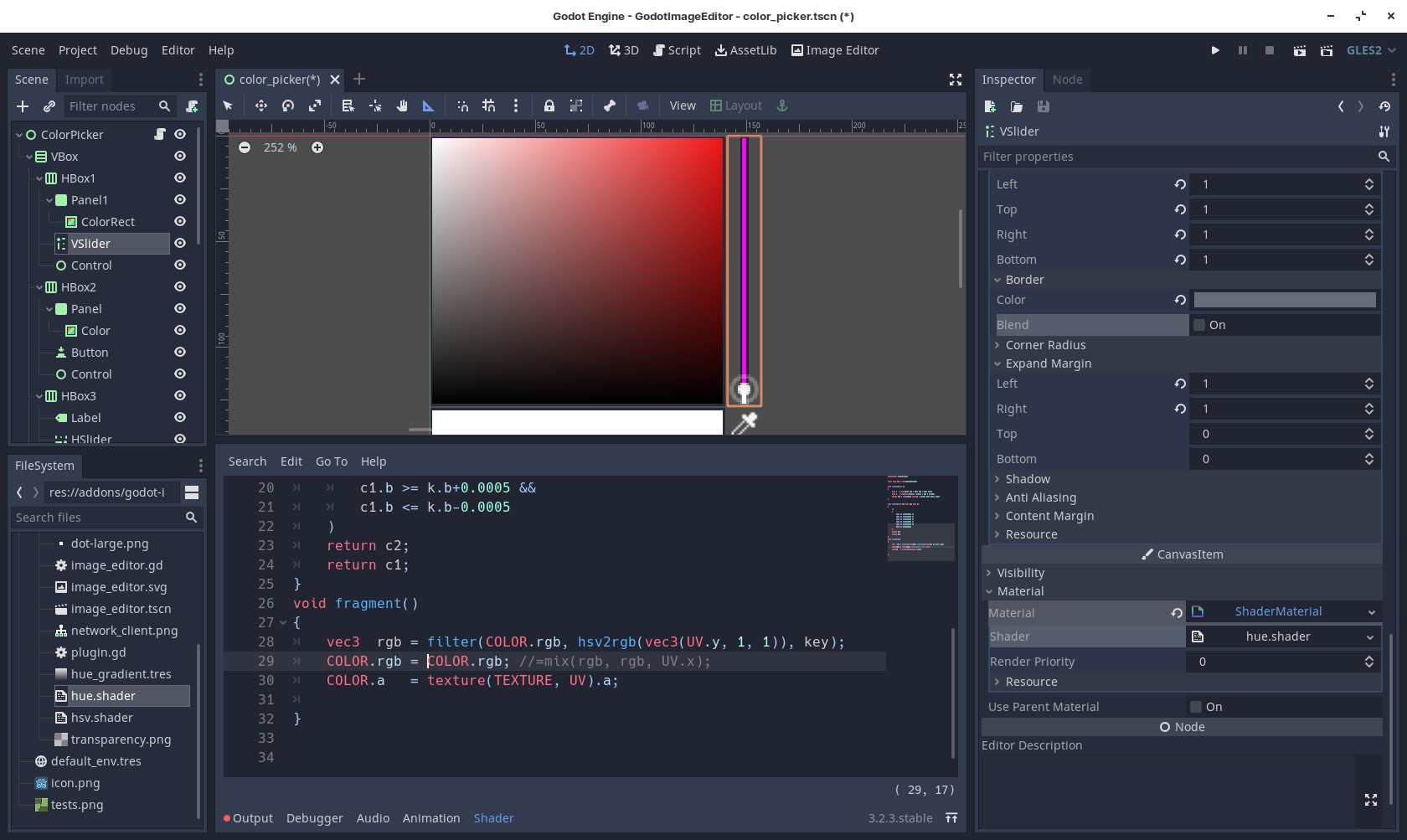 Shaders don't seem to be working correctly in gles2 · Issue #43871 · godotengine/godot · GitHub