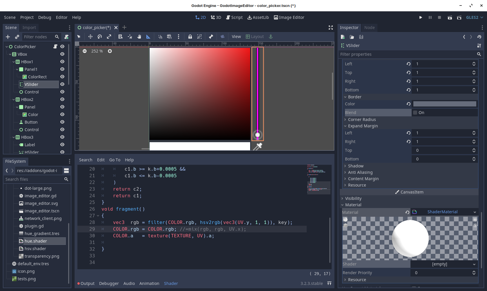 Shaders don't seem to be working correctly in gles2 · Issue #43871 · godotengine/godot · GitHub