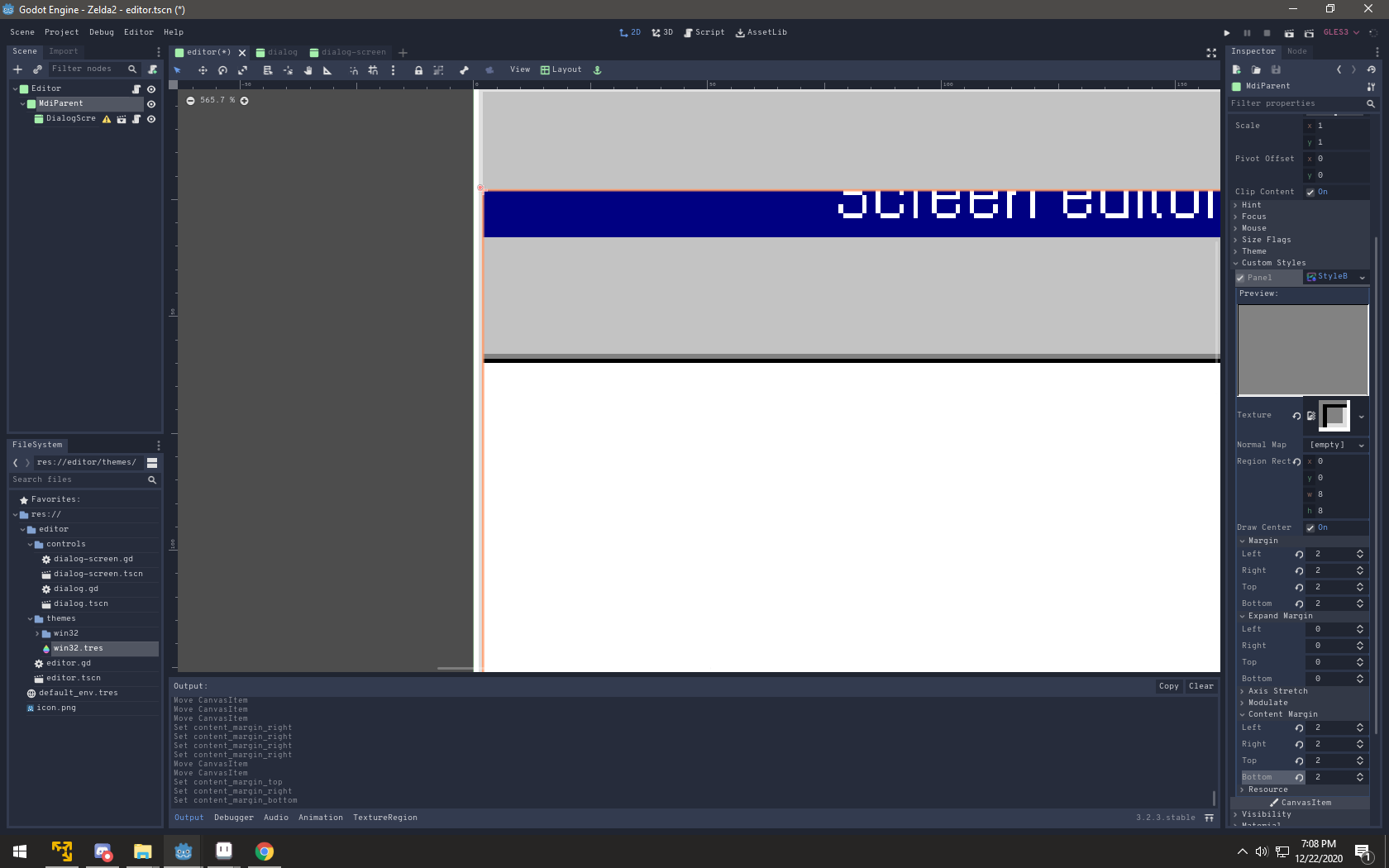 TextEdit text is not clipped into content margin. · Issue #42342 · godotengine/godot · GitHub
