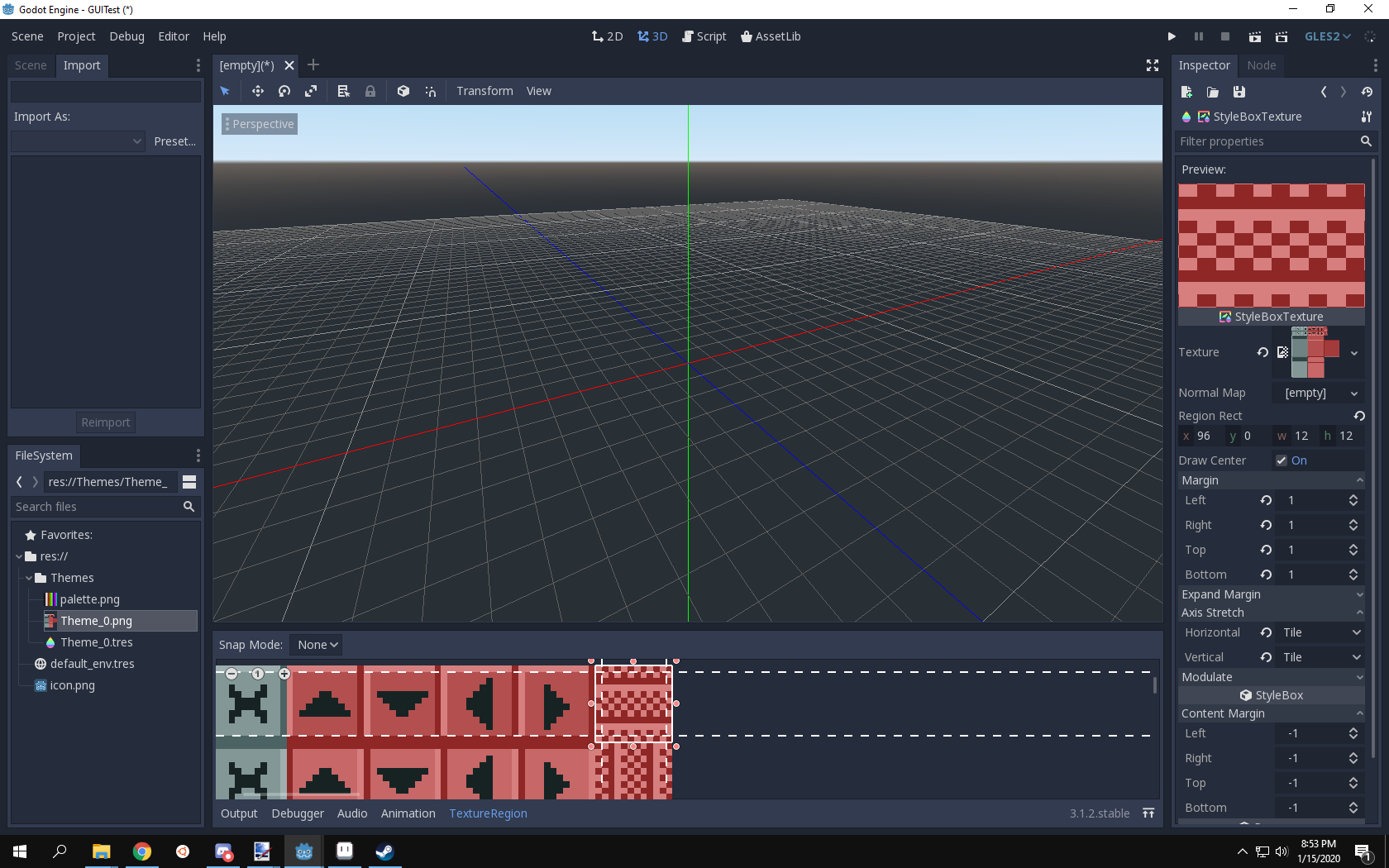 StyleBoxTexture axis stretch tile and tilefit doesn't work when using GLES2 · Issue #35186 ...
