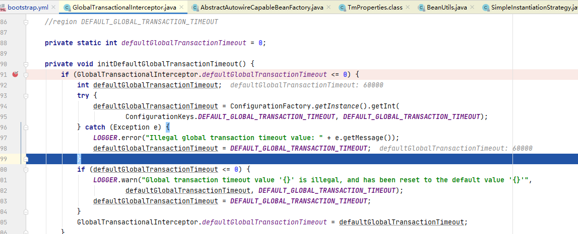 seata-all:1.4.1配置了seata. client.tm.default-global-transaction-timeout ...