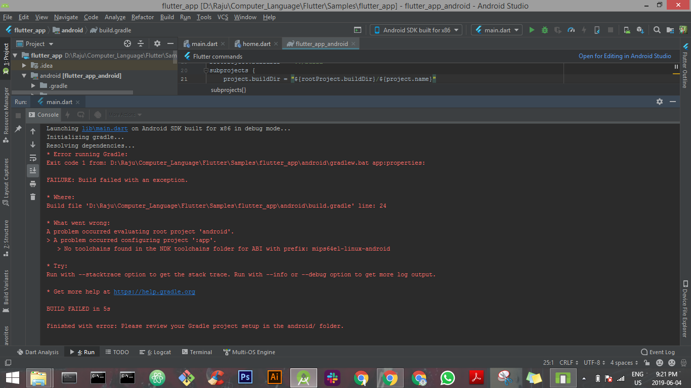 "Unexpected failure from adb: Invalid argument(s): The source must not be null" · Issue #15669 ...