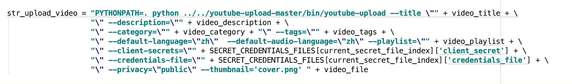 An erroe occured when I set a thumbnail: googleapiclient.error ...