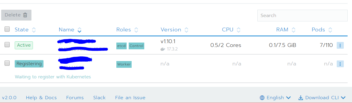 Extra node gets created which is stuck in "registering" state when cluster has provider set to ...