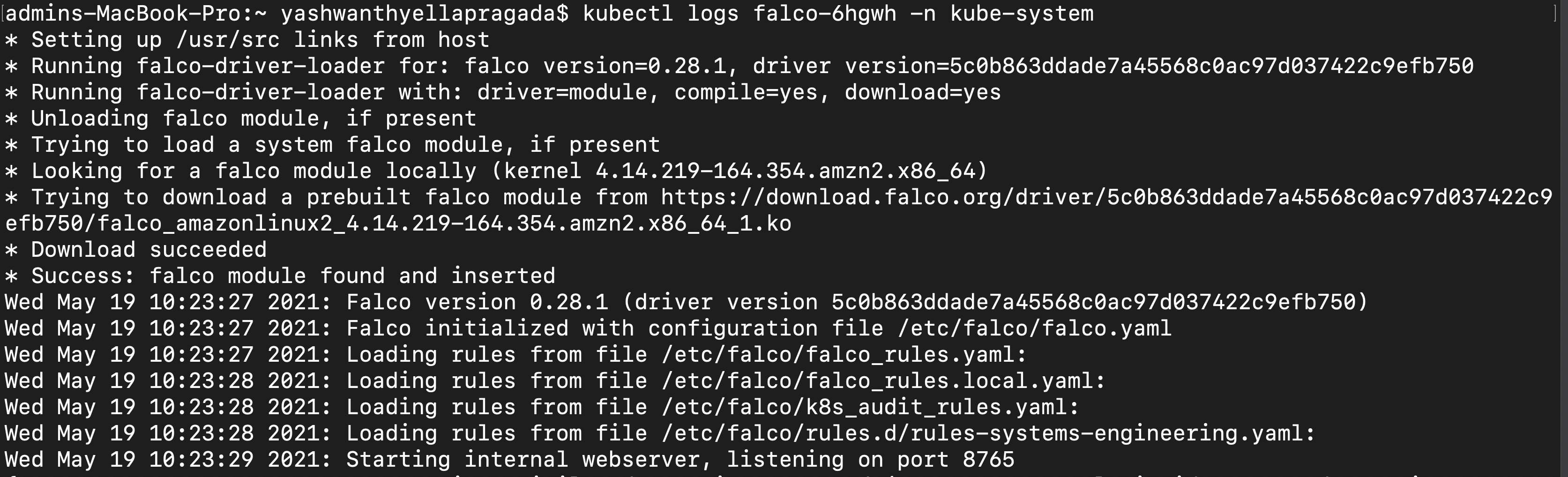 custom rules don't get evaluated · Issue #224 · falcosecurity/charts ...
