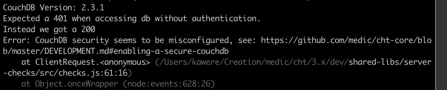 Improve 'CHT Core dev environment setup' - CouchDB Auth · Issue #1206 · medic/cht-docs · GitHub