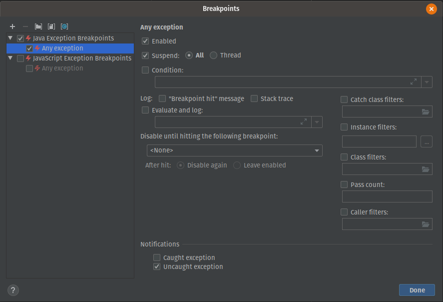 Debugger with "Uncaught exceptions" checked, does not pause · Issue #2297 · cursive-ide/cursive ...