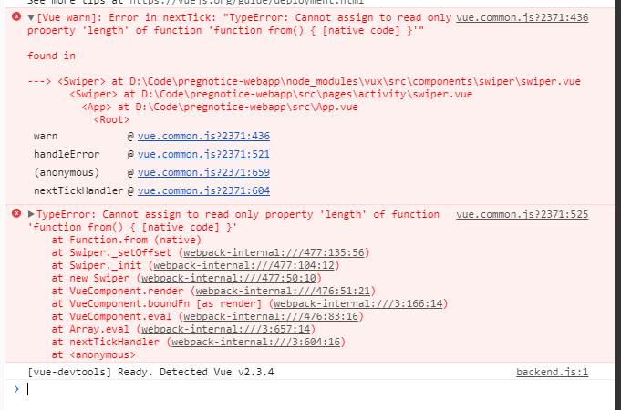 swiper组件报错 · Issue #1649 · airyland/vux · GitHub