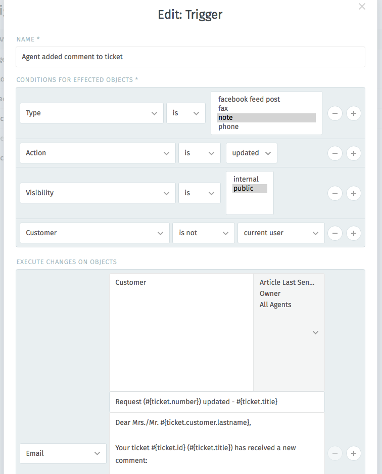 Update of the visibility of a note can not be used as trigger · Issue #2024 · zammad/zammad · GitHub