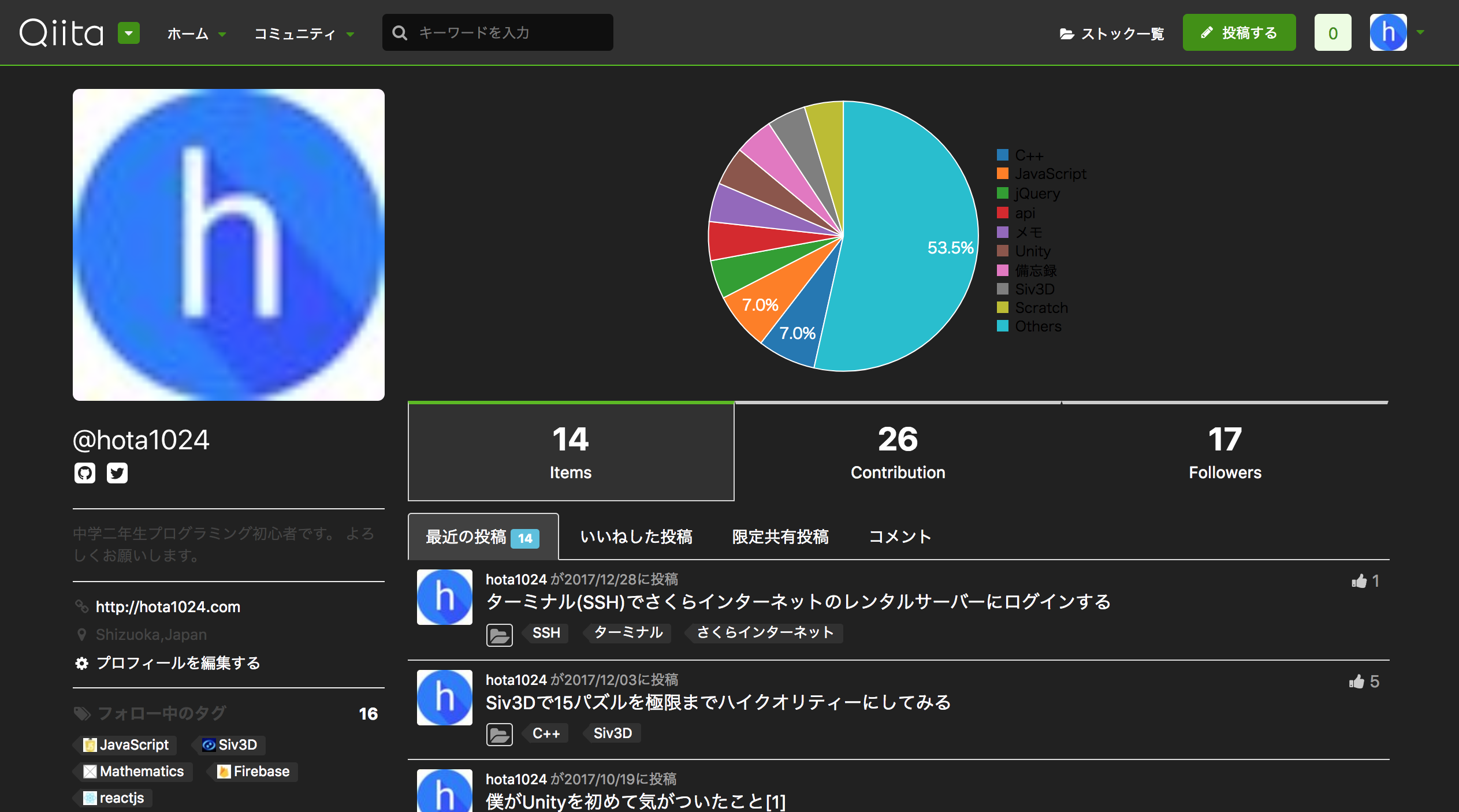 GitHub - hota1024/QiitaNightMode: ChromeのQiitaナイトモード拡張機能