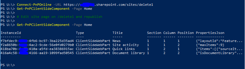 Get-PnPClientSideComponent -Page Home returns empty after provisioning site until site is edited ...