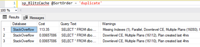 sp_BlitzCache: @SortOrder = 'duplicate plans' · Issue #3345 · BrentOzarULTD/SQL-Server-First ...