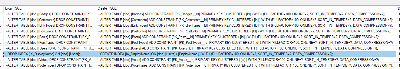 sp_BlitzIndex: add [Drop TSQL] output to @TableName output · Issue #2177 · BrentOzarULTD/SQL ...