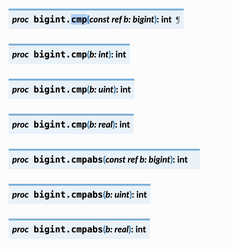 [BigInteger module] cmp and cmpabs argument name · Issue #22161 · chapel-lang/chapel · GitHub