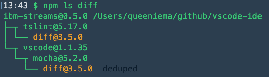 Vulnerability found in diff in package-lock.json · Issue #48 · IBMStreams/vscode-ide · GitHub