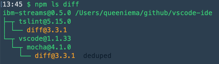 Vulnerability found in diff in package-lock.json · Issue #48 · IBMStreams/vscode-ide · GitHub