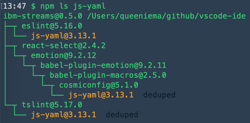 js-yaml vulnerability found in package-lock.json · Issue #45 · IBMStreams/vscode-ide · GitHub