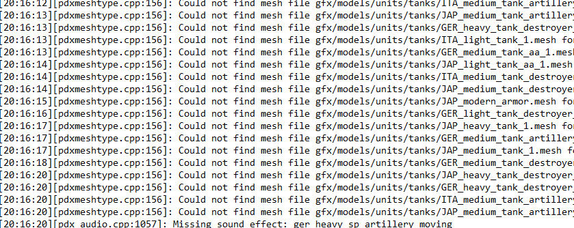 GER/ITA/JAP - Extensive error log regarding Axis models · Issue #13296 ...