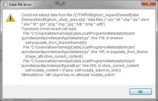 Data file error when pulling in attributes of shapefiles · Issue #105 ...