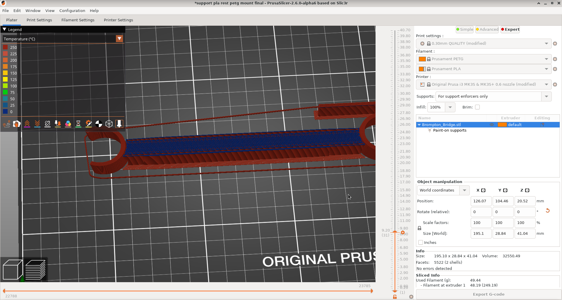 [PrusaSlicer 2.6.0 Alpha6] Extruder 2 Temperatur for "Support material/raft interface extruder ...