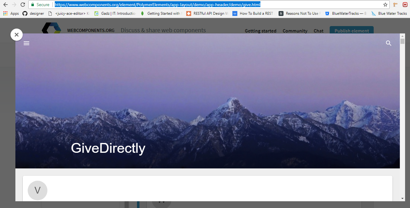 App header always attaches to screen top irrespective container when ...