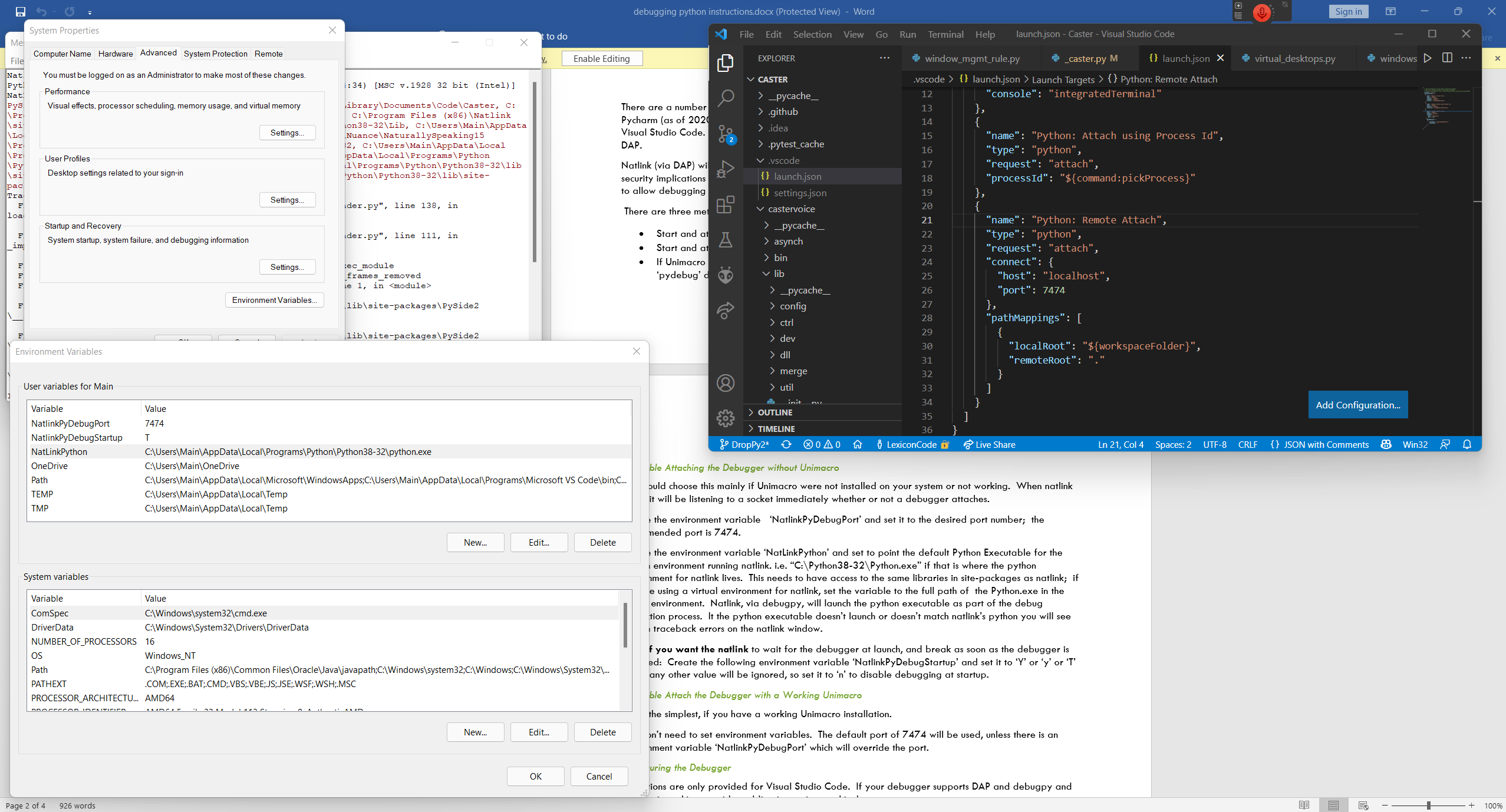 Debugging natlink during early initialization · Issue #91 · dictation-toolbox/natlink · GitHub
