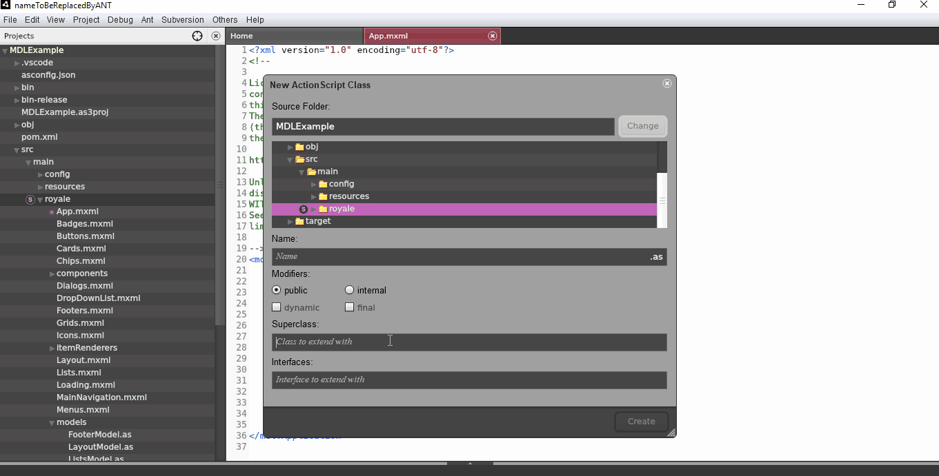 ActionScript file popup do not import class statement automatically · Issue #251 · Moonshine-IDE ...