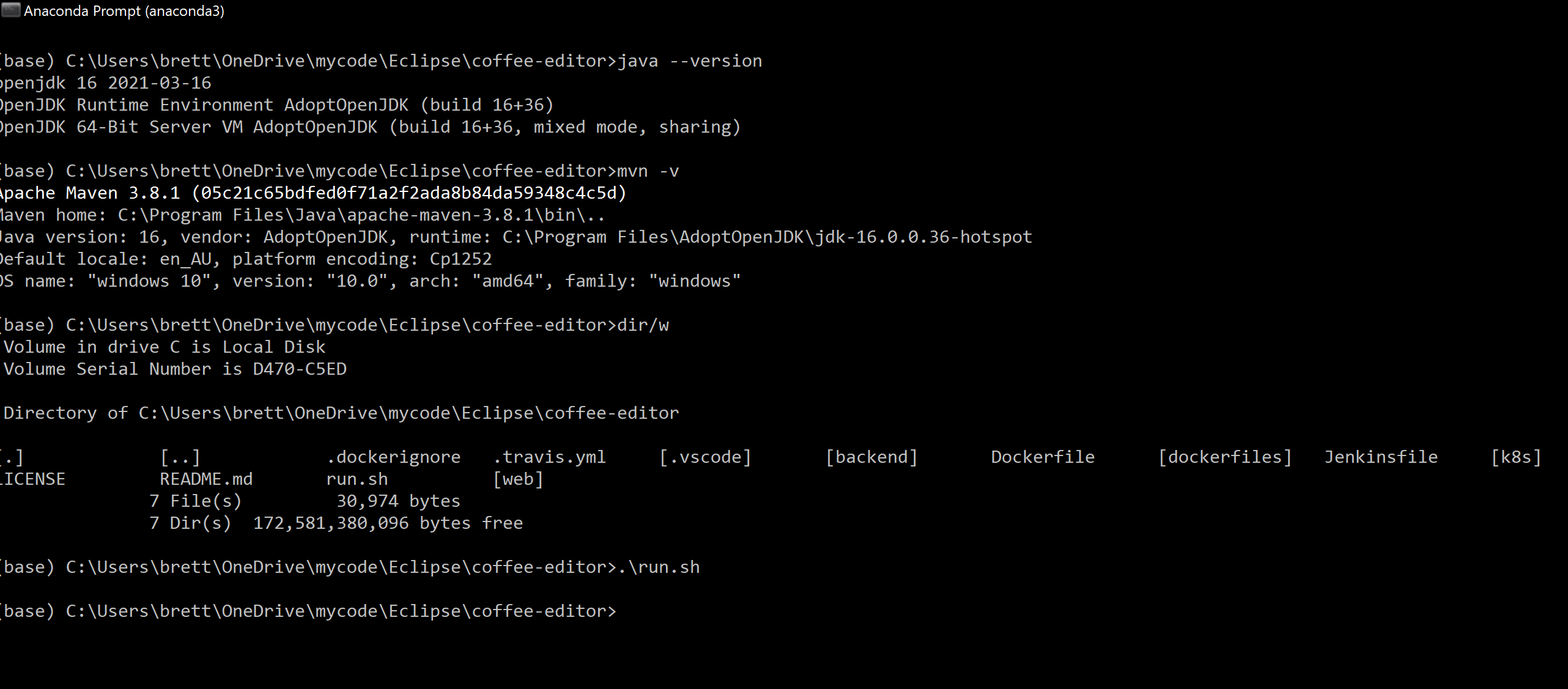Install Issues on Windows with run.sh · Issue #359 · eclipse-emfcloud/coffee-editor · GitHub