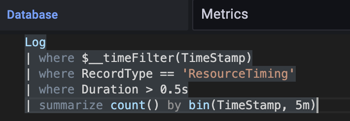 Timespan fields have string operators in query builder WHERE clause · Issue #267 · grafana/azure ...