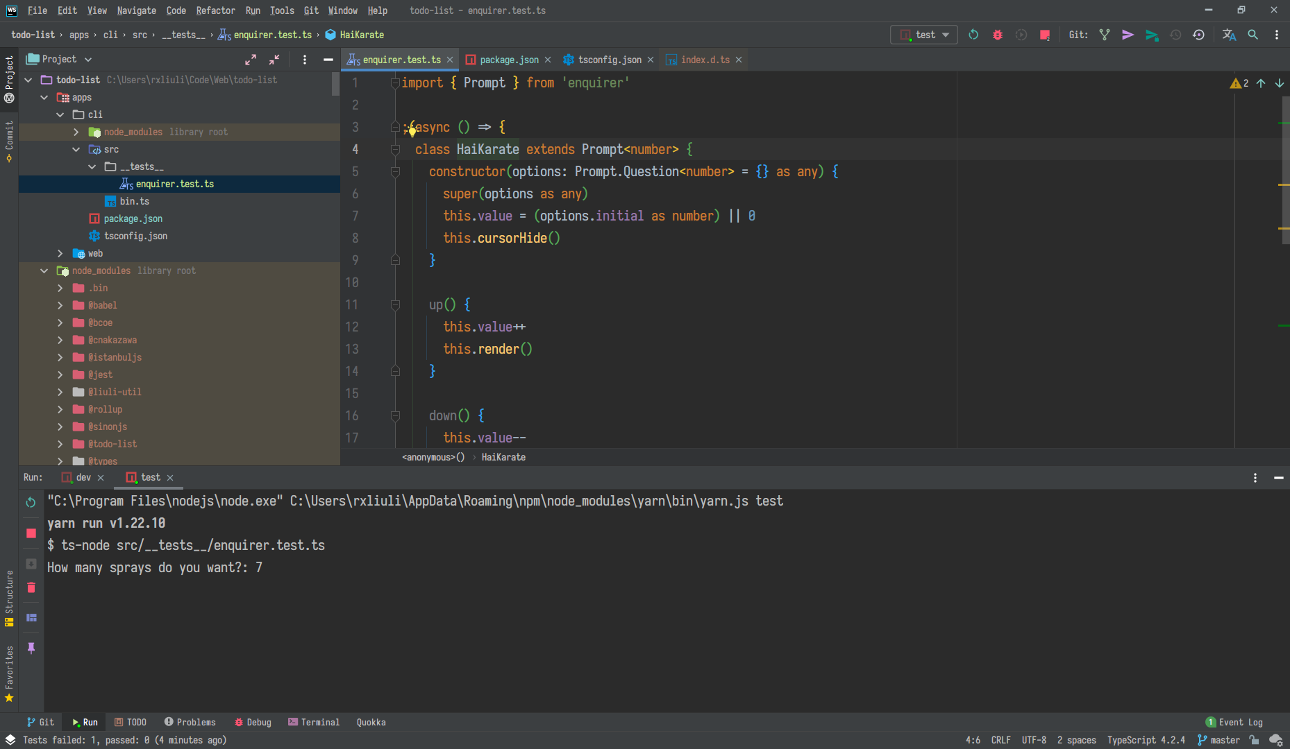 Typescript definitions · Issue #135 · enquirer/enquirer · GitHub