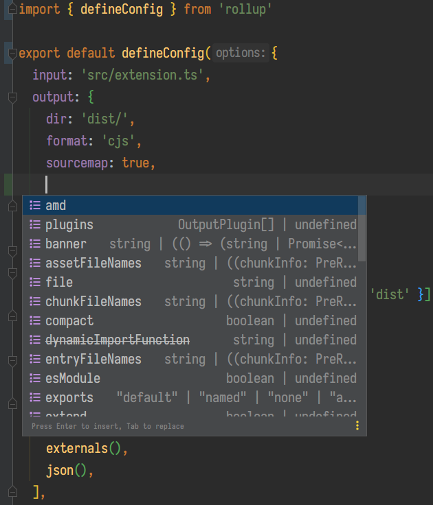 Why Not Expose A Define Function To Assist In The Creation Of Rollup Configuration · Issue
