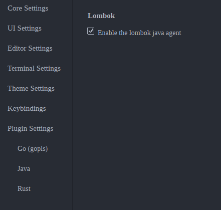Support for Lombok (annotation preprocessing) in Java projects · Issue #1501 · lapce/lapce · GitHub