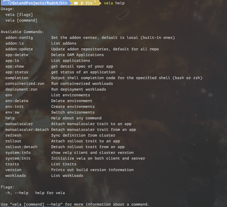 [BUG]The output of `vela help` is different from that of `vela -h` & `vela --help` · Issue #134 ...