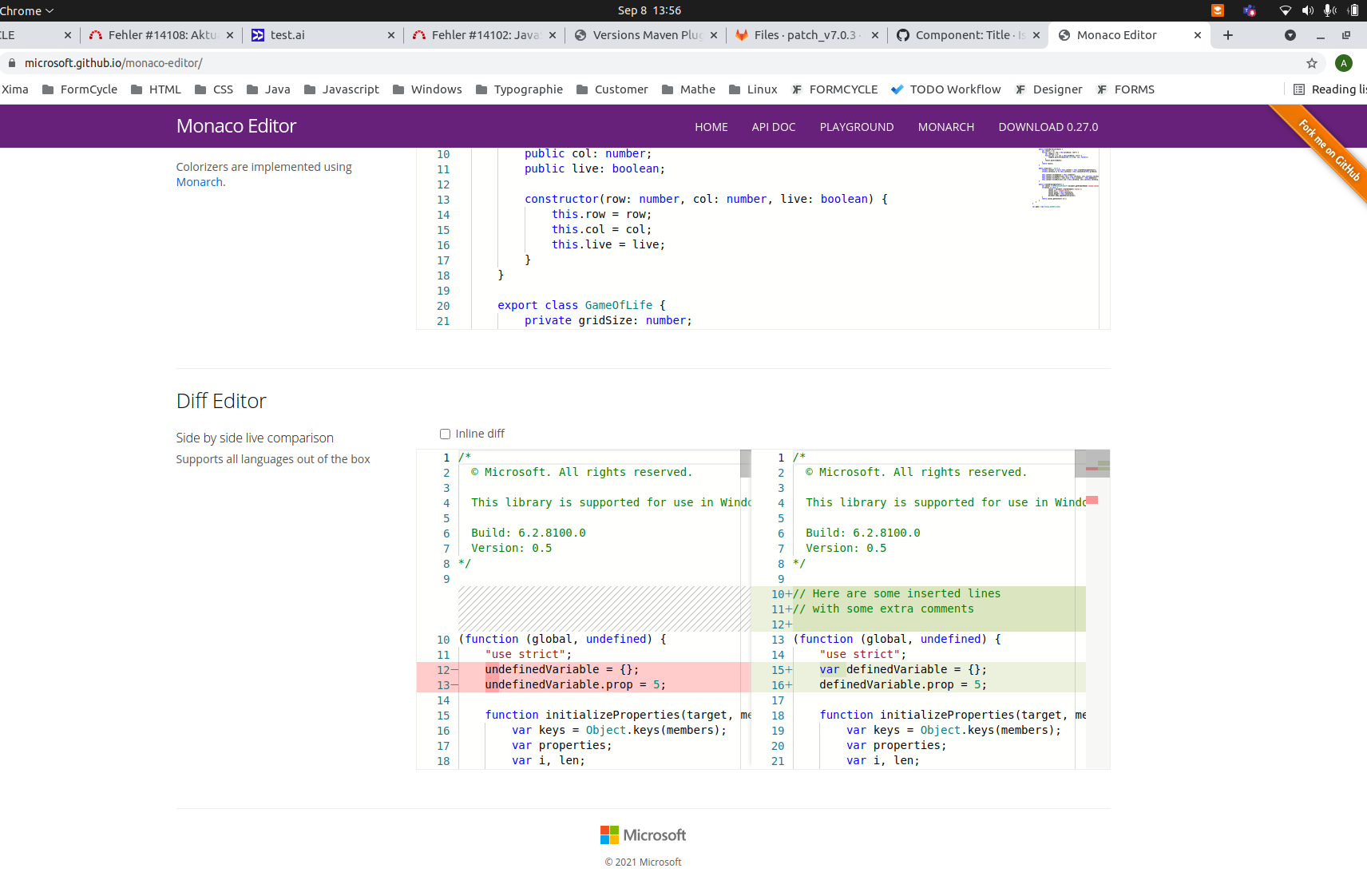 MonacoEditor: Add diff editor · Issue #537 · primefaces-extensions/primefaces-extensions · GitHub