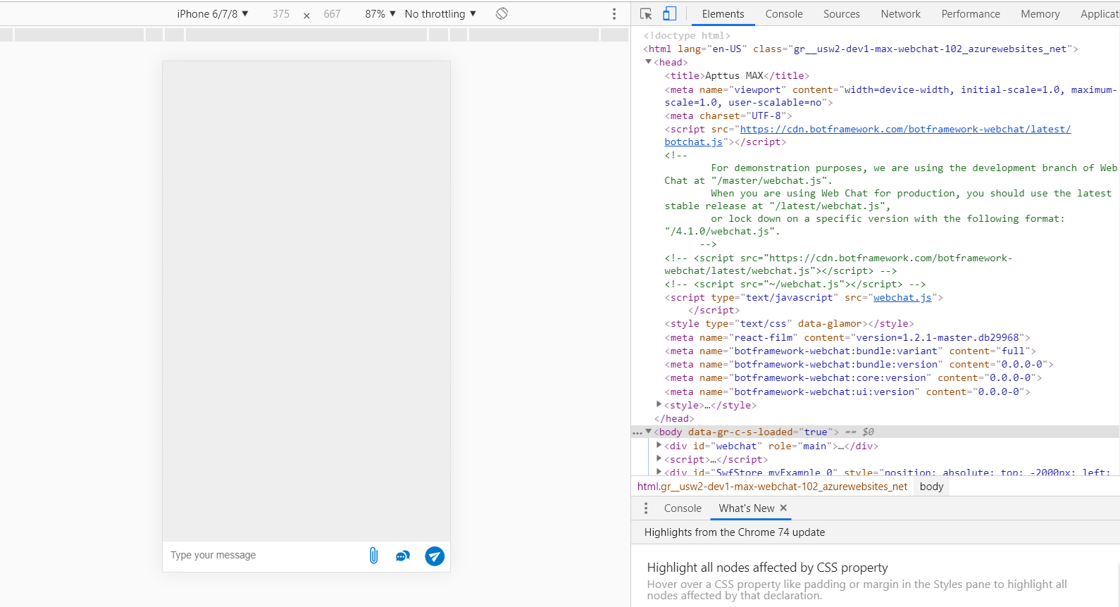 Webchat Embedded In An Ios App Not Working Properly · Issue 2044 · Microsoftbotframework 7074