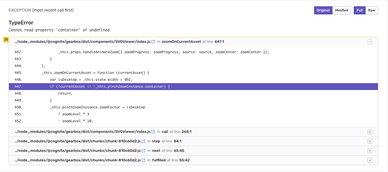 TypeError: Cannot read property 'container' of undefined · Issue #377 · cognitedata/gearbox.js ...