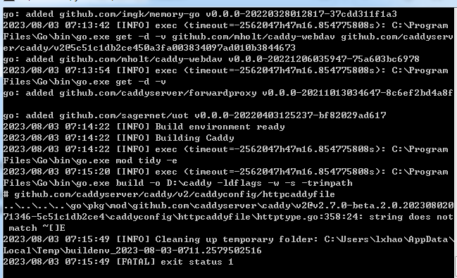 Unable to compile after adding caddy-l4 plugin · Issue #5673 · caddyserver/caddy · GitHub