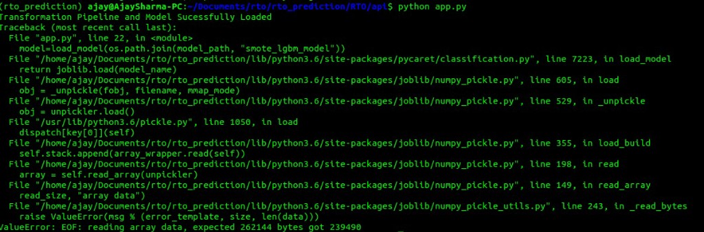 Loading Model Get Failed · Issue 255 · Pycaret Pycaret · Github