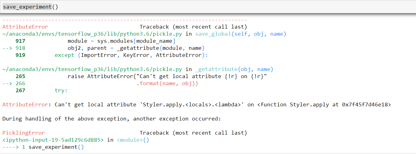 Save Experiment Failed In Pycaret Nightly · Issue 268 · Pycaret Pycaret · Github
