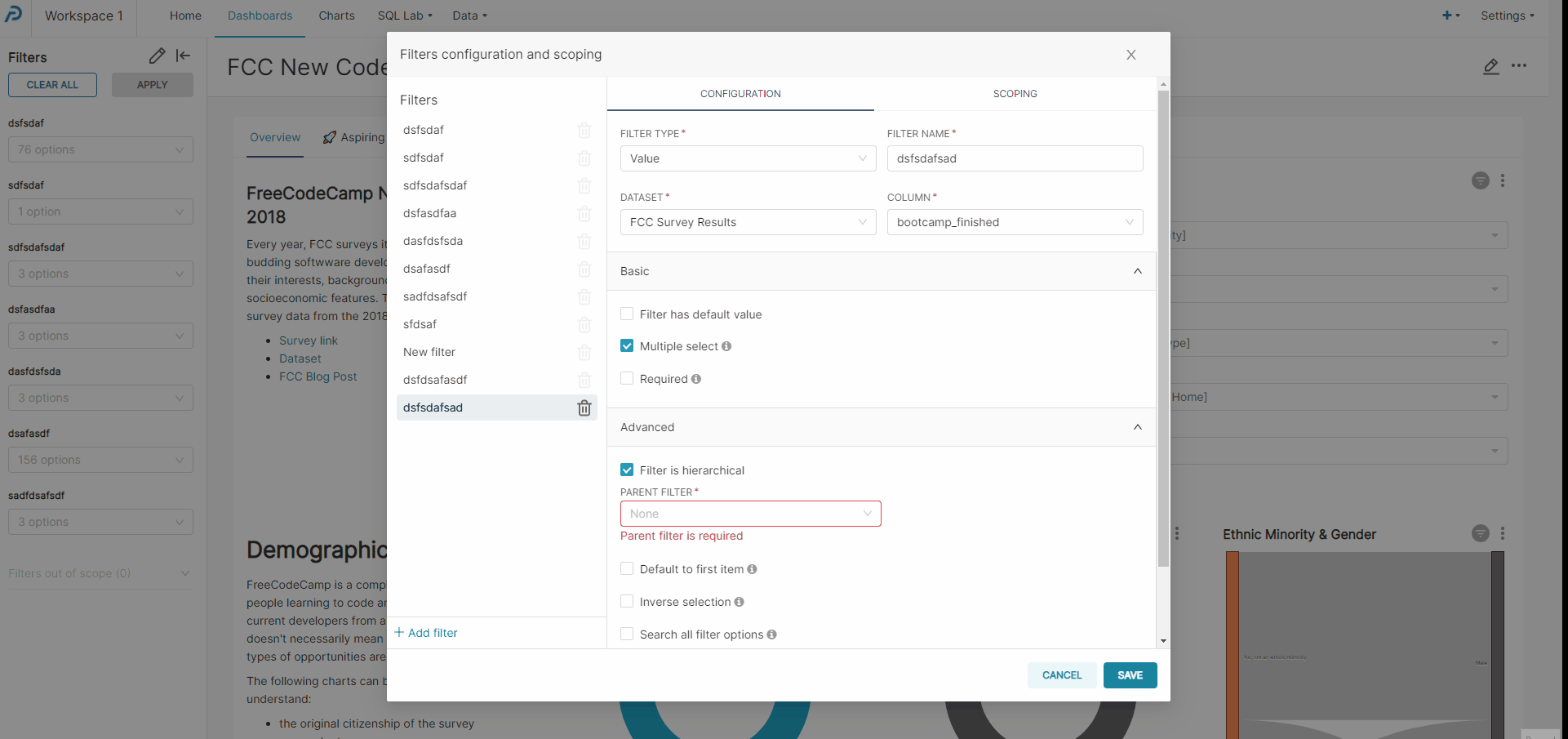 Native Filters Filter Is Hierarchical Dropdown Does Not List All Options · Issue 16724