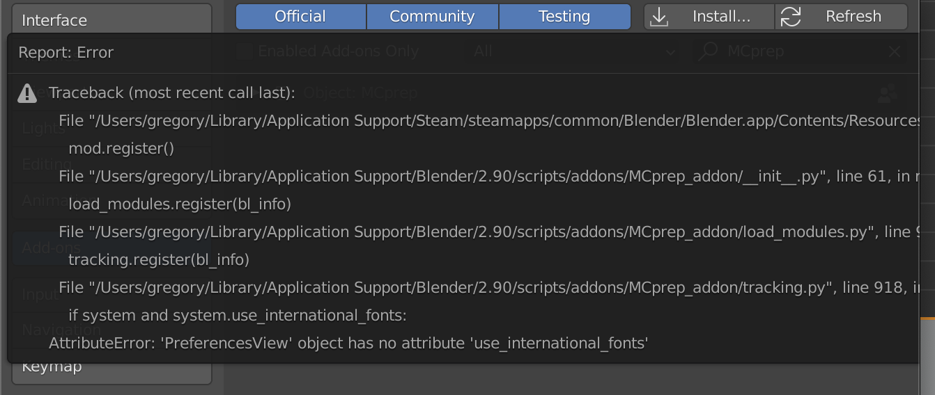 Addon Not activating · Issue #169 · Moo-Ack-Productions/MCprep · GitHub