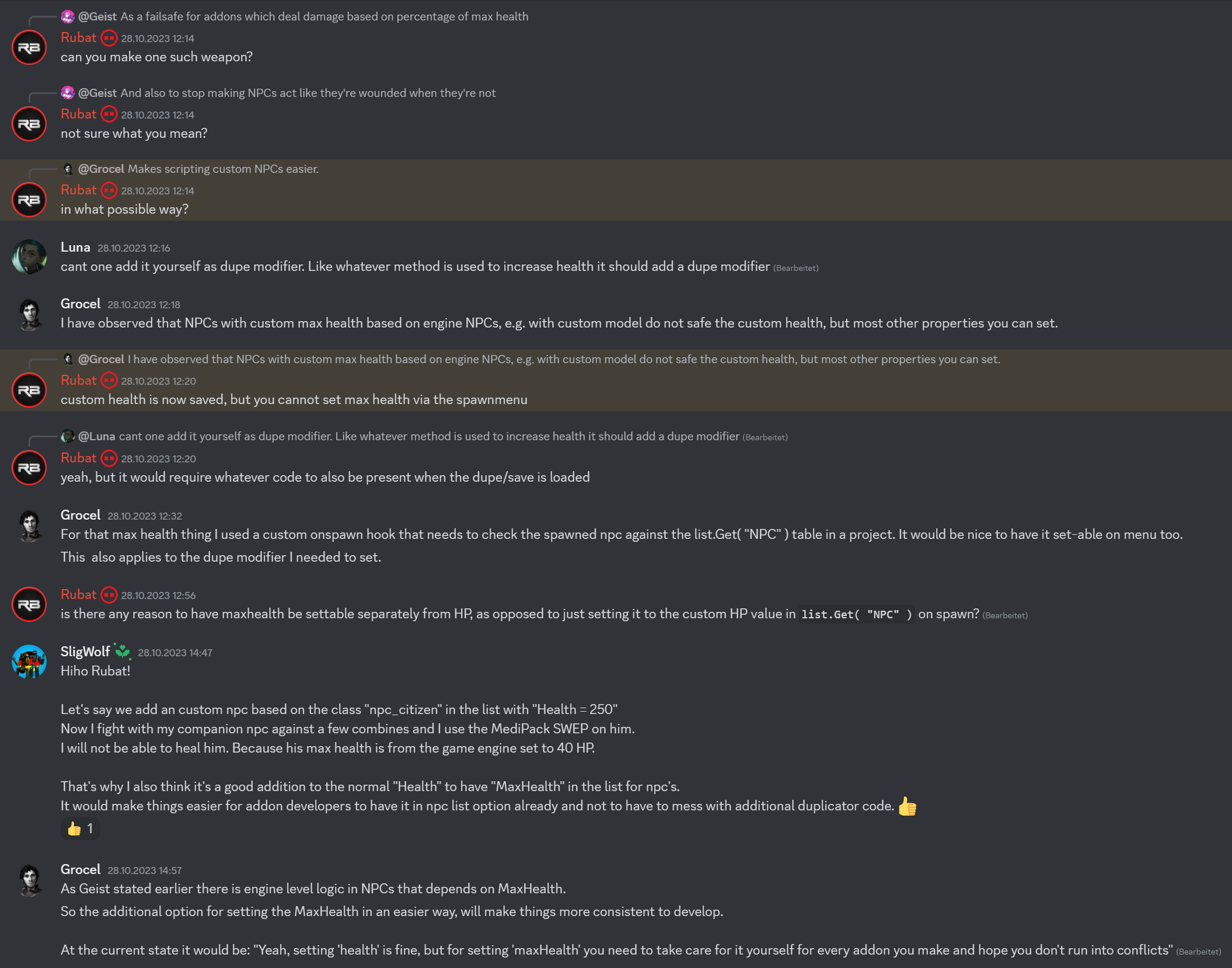 Please add MaxHealth option to NPC spawn entries and dupe-persist it. · Issue #2200 · Facepunch ...