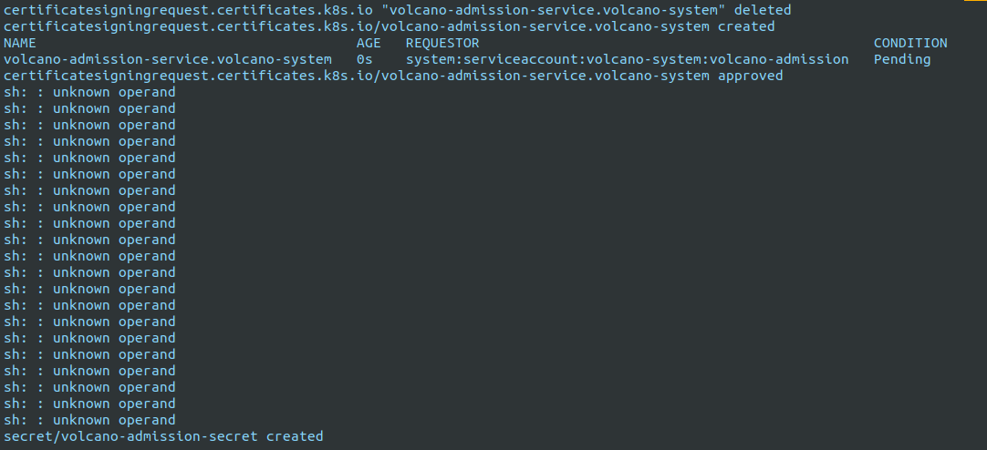 Generate CA ERROR · Issue #704 · volcano-sh/volcano · GitHub